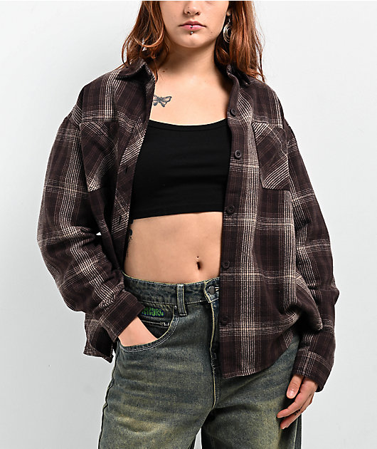 Empyre Arkin Tan & Brown Flannel Shirt | Zumiez