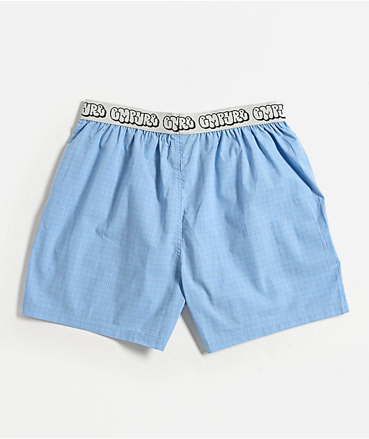 Empyre Blue Plaid Loose Boxers | Zumiez