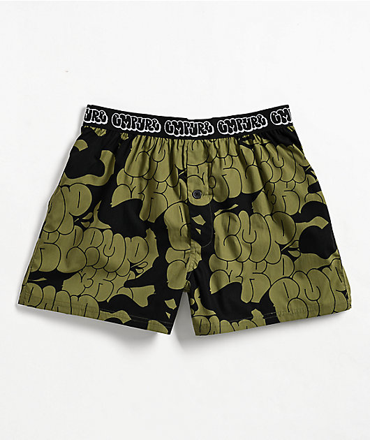 Empyre Bubble Loose Dark Green Boxers | Zumiez