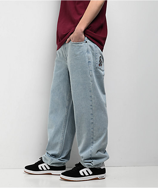 Empyre Burglar Colby Light Blue Loose Fit Skate Jeans | Zumiez