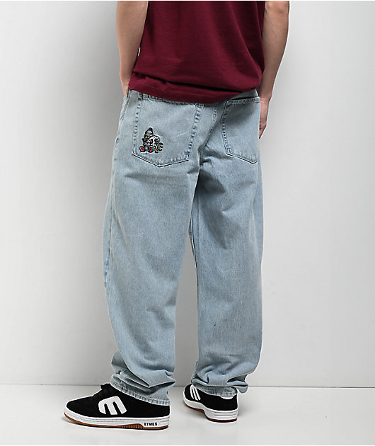 Empyre Burglar Colby Light Blue Loose Fit Skate Jeans | Zumiez