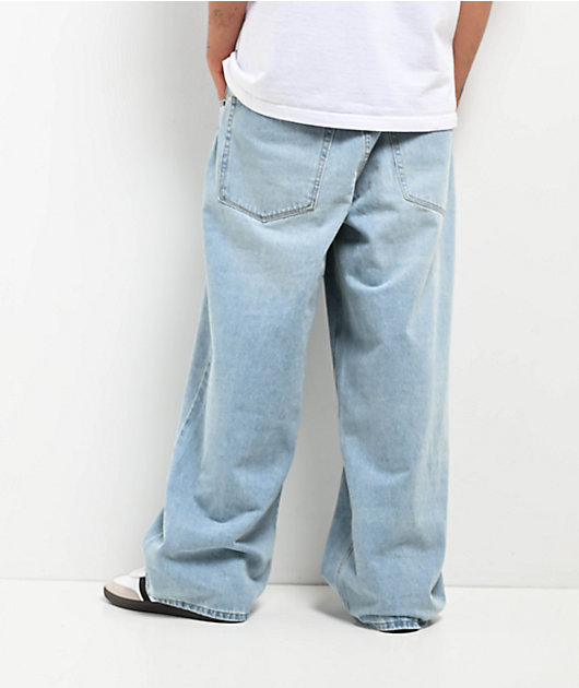 Empyre Colby Light Blue Wash Ultra Wide Denim Skate Jeans | Zumiez