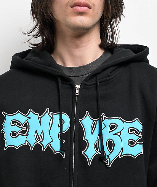 Empyre Cringe Logo Black Zip Hoodie | Zumiez