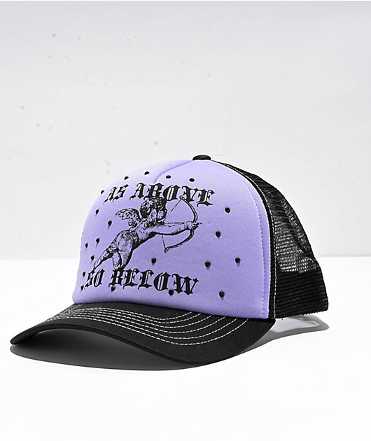 Empyre Cue Black & Lavender Trucker Hat | Zumiez