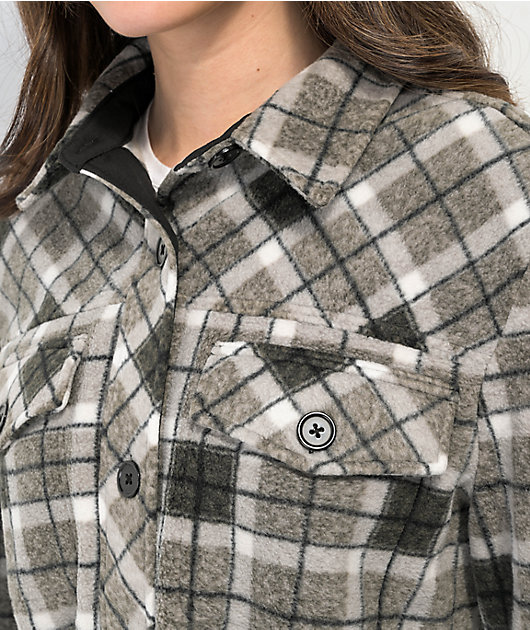 Empyre Finley Grey & Blue Plaid Tech Fleece | Zumiez
