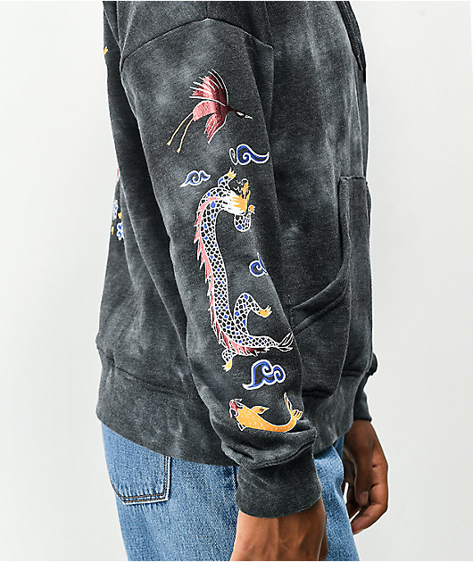 Empyre Fredia Foil Fish Black Tie Dye Hoodie