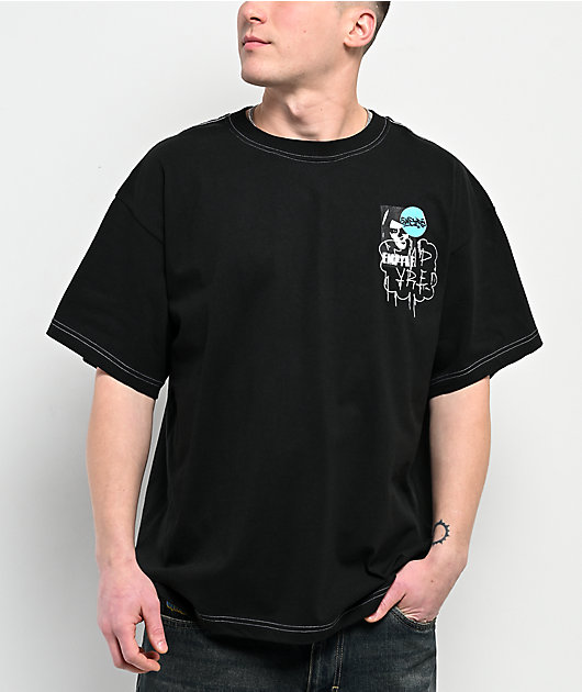 Empyre Graffiti Sign Embroidered Black T-Shirt | Zumiez