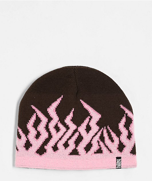 Empyre Inside Out III Brown & Pink Reversible Skully Beanie | Zumiez