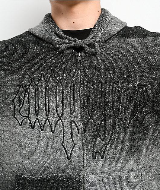 Empyre Kick Stand Grey Hooded Zip Sweater | Zumiez