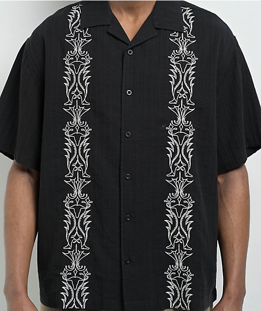 Empyre Lenny Embroidered Black Button Up Shirt | Zumiez