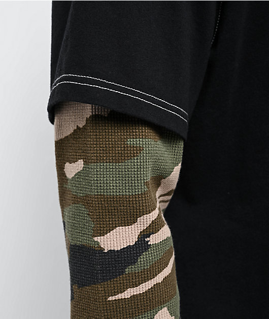 Empyre Loose Screw Black & Camo 2fer Long Sleeve T-Shirt | Zumiez