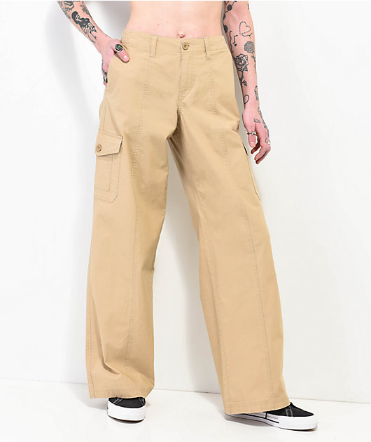 Empyre Maisie Incense Low Rise Brown Cargo Pants | Zumiez