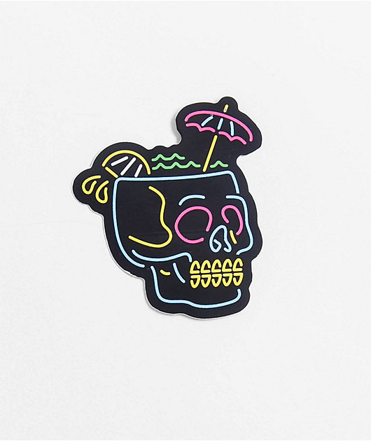 Empyre Neon Skull Sticker | Zumiez