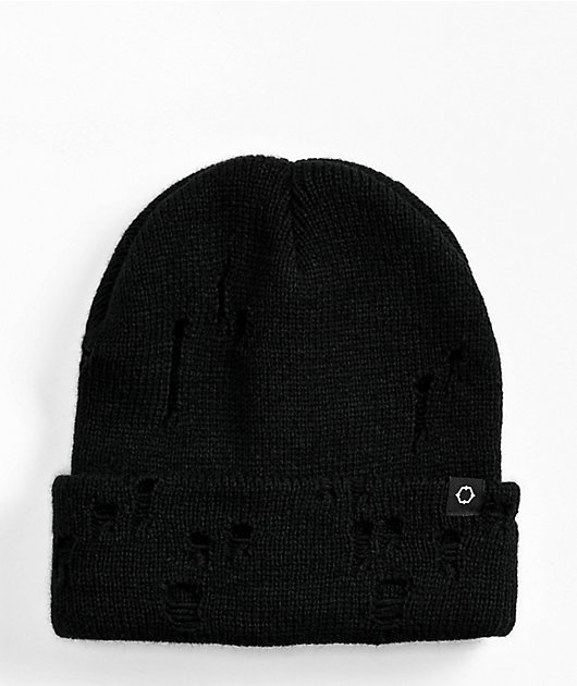 Empyre Noa Distressed Black Beanie | Zumiez