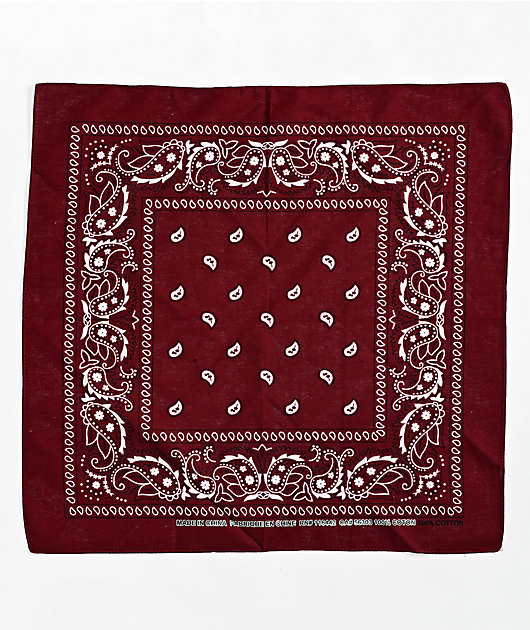 Empyre Paisley Dark Red Bandana | Zumiez