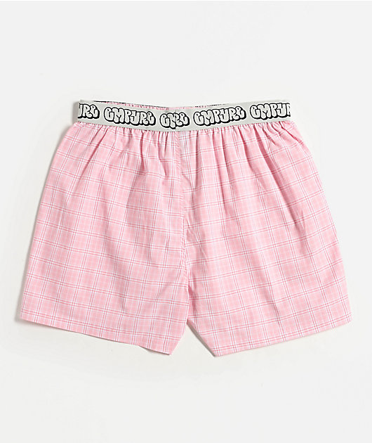 Empyre Pink Plaid Loose Boxers | Zumiez