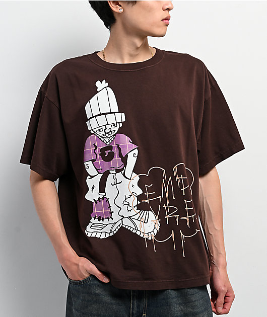Empyre Punky Plaid Brown T-Shirt | Zumiez