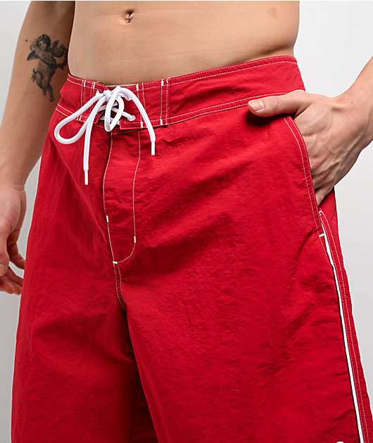 Empyre Rail Sidestripe Red Board Shorts | Zumiez