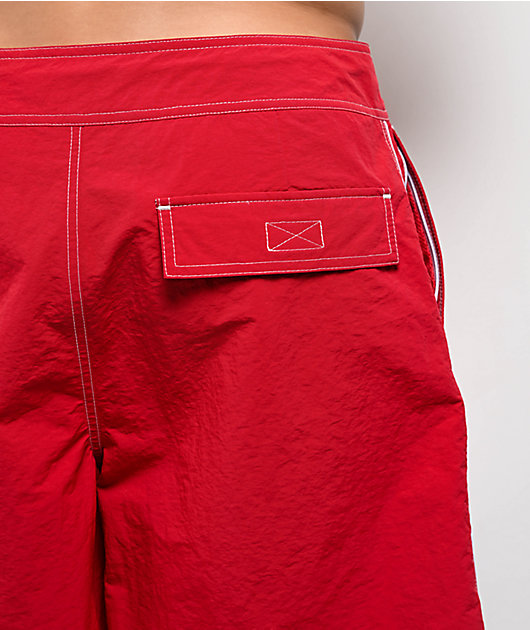 Empyre Rail Sidestripe Red Board Shorts | Zumiez