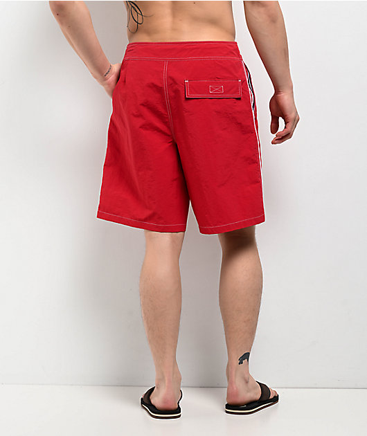 Empyre Rail Sidestripe Red Board Shorts | Zumiez
