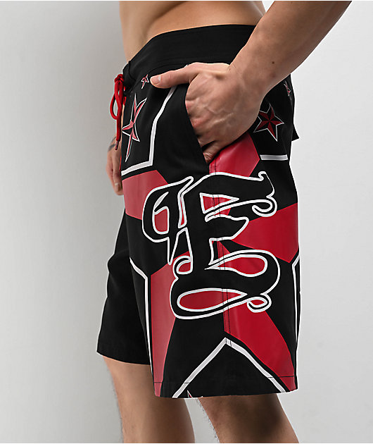 Empyre Rail Star Black Cargo Board Shorts | Zumiez