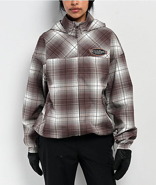 Empyre Rene Brown & Tan Plaid 10K Snowboard Jacket | Zumiez