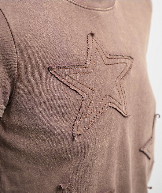 Empyre Ricky Brown Wash Crop T-Shirt | Zumiez