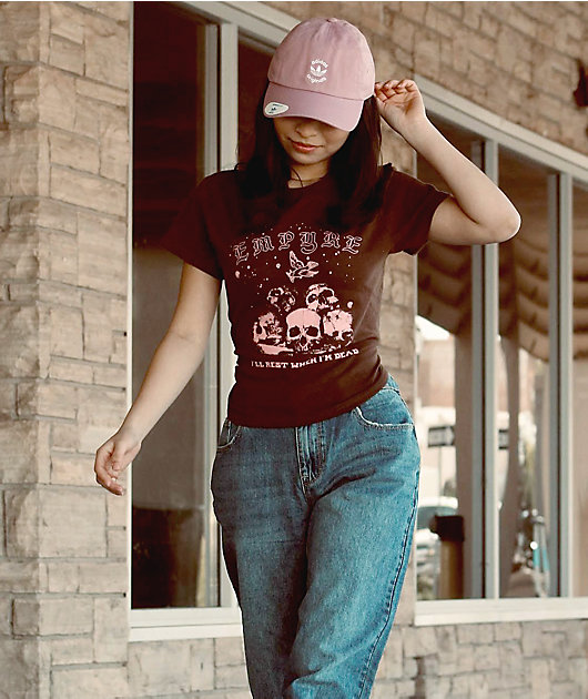 Empyre Ricky Ill Rest Brown Crop T-Shirt | Zumiez