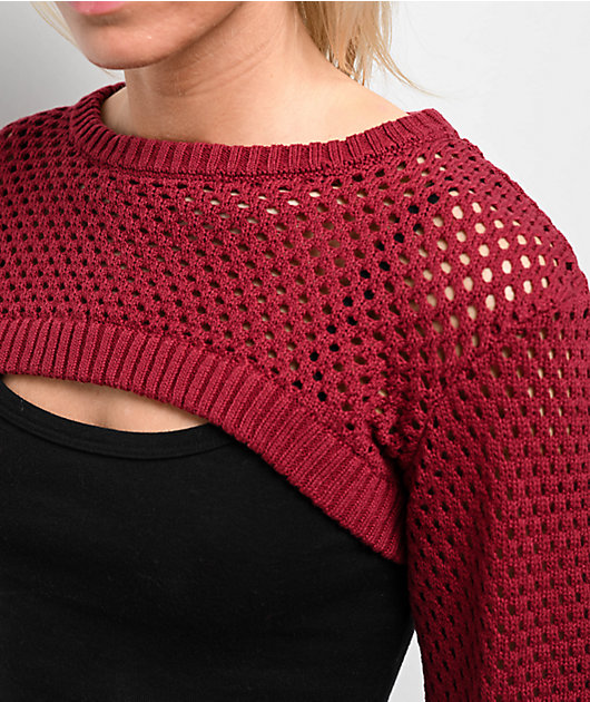 Empyre Shan Red Shrug Sweater | Zumiez