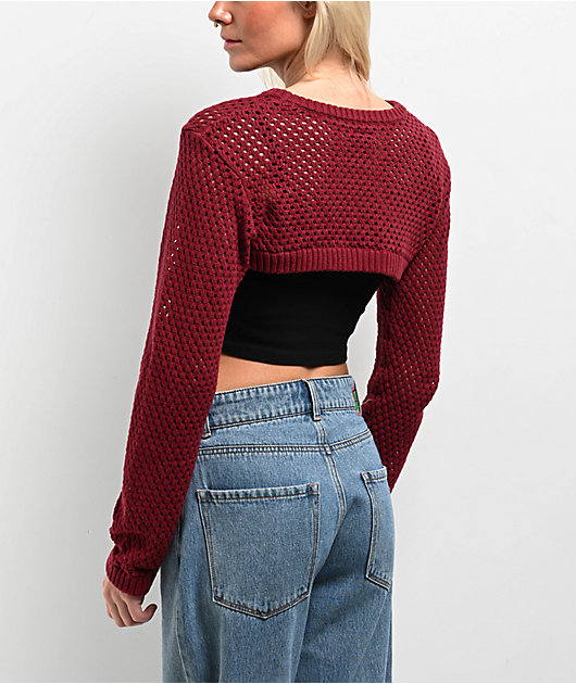 Empyre Shan Red Shrug Sweater | Zumiez