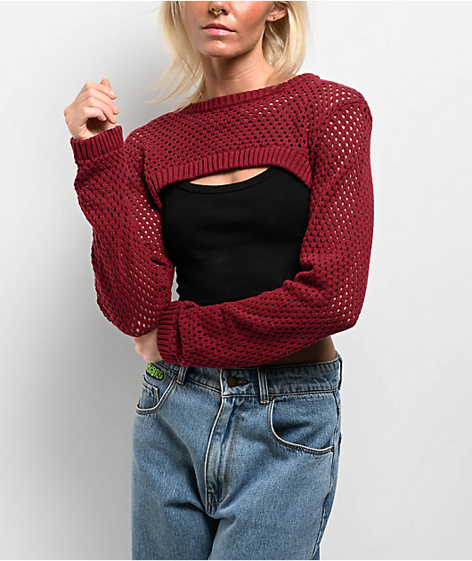 Empyre Shan Red Shrug Sweater | Zumiez