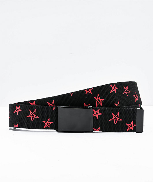 Empyre Sketch Star Black Web Belt | Zumiez