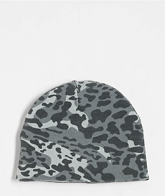 Empyre Skullz N Screwz Black & Grey Reversible Skully Beanie | Zumiez