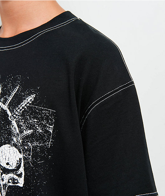 Empyre Spiked Loose Screw Black & Red 2fer Long Sleeve T-Shirt | Zumiez