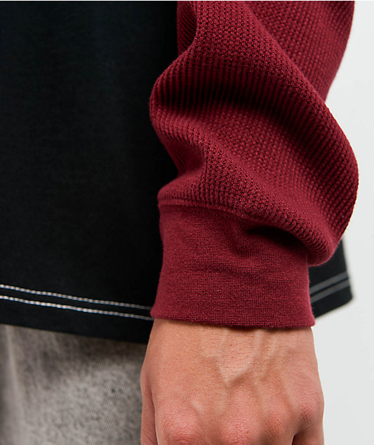 Empyre Spiked Loose Screw Black & Red 2fer Long Sleeve T-Shirt | Zumiez