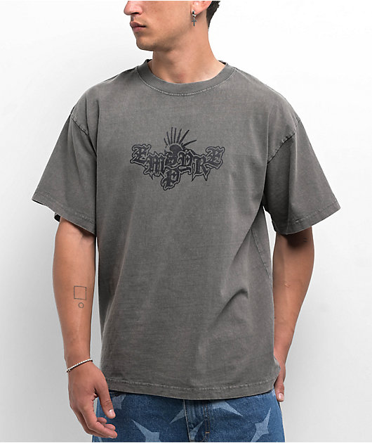 Empyre Spray Punk Grey Wash T-Shirt | Zumiez