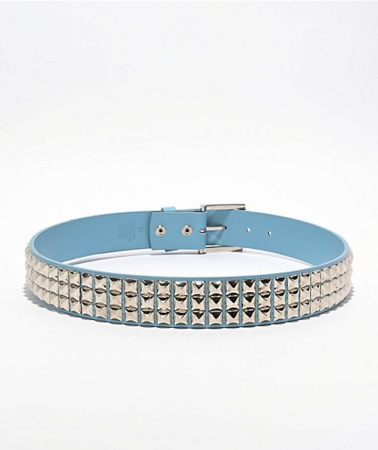 Empyre Studded Light Blue Belt | Zumiez