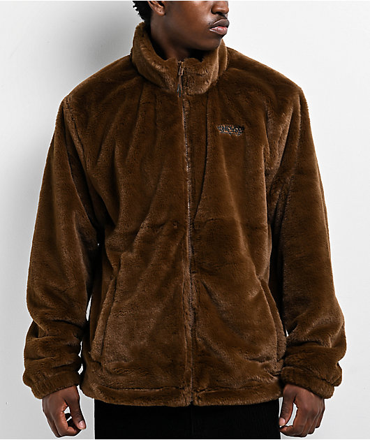 Empyre Talon Brown Faux Fur Zip Jacket | Zumiez