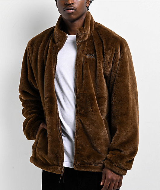 Empyre Talon Brown Faux Fur Zip Jacket | Zumiez