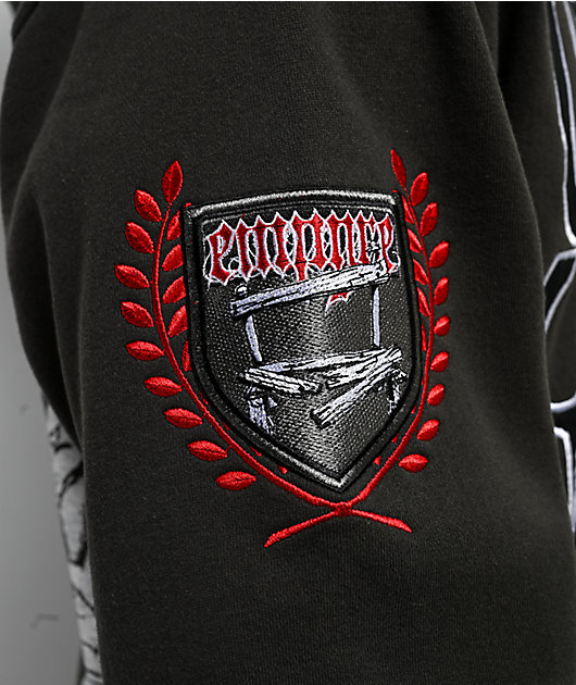 Empyre Tuff Stuff Dark Grey Crop Hoodie | Zumiez