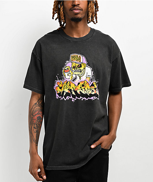 Empyre Zombie Tag Black Wash T-Shirt | Zumiez