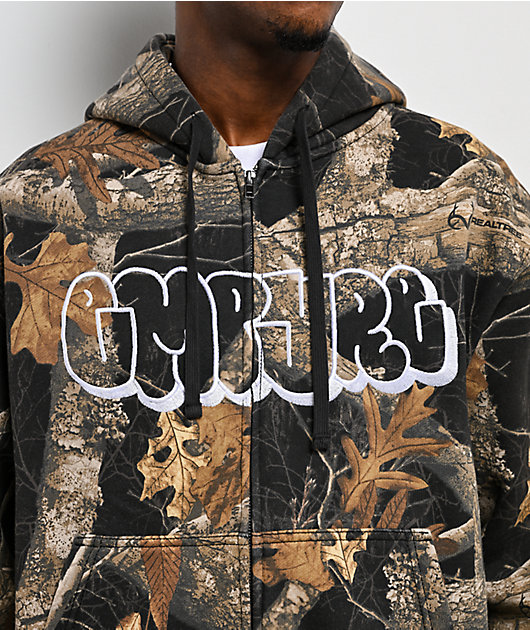 Empyre x Realtree Black Camo Boxy Zip Hoodie | Zumiez