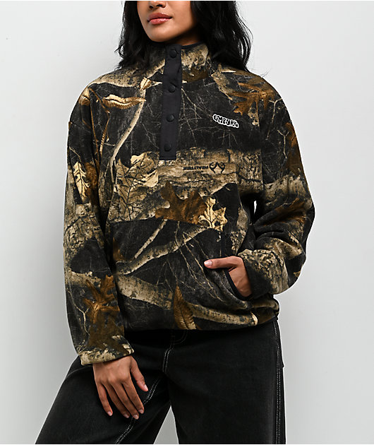 Empyre x Realtree EDGE Colors Black Quarter Button Up Fleece Jacket ...