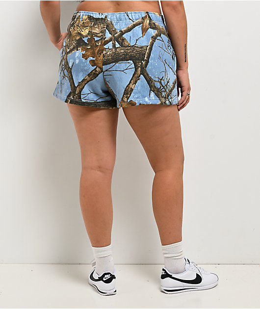 Empyre x Realtree EDGE Colors Blue Camo Sweat Shorts | Zumiez