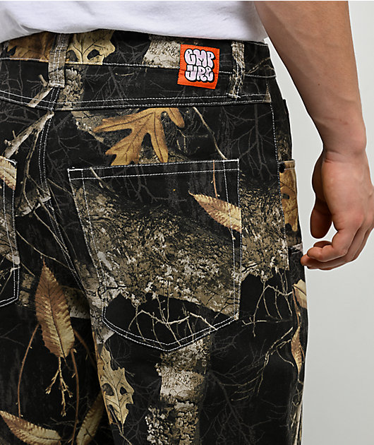 Empyre x Realtree Edge Double Knee Black Camo Canvas Loose Fit Skate ...