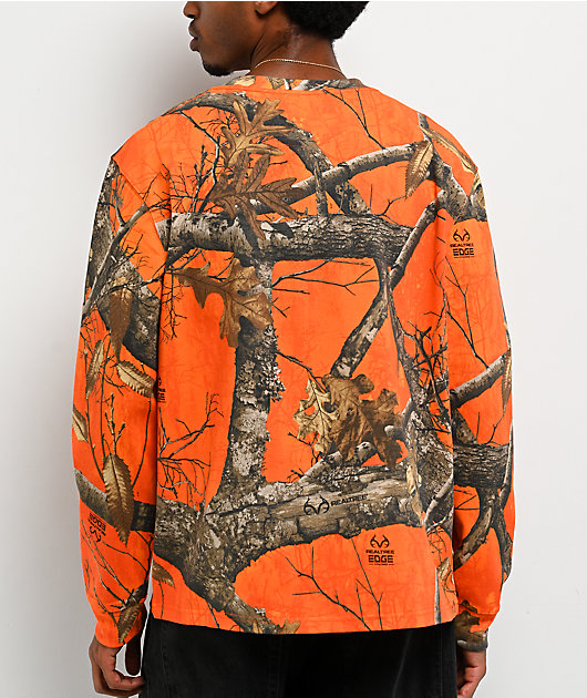 Empyre x Realtree Orange Camo Long Sleeve Pocket T-Shirt | Zumiez