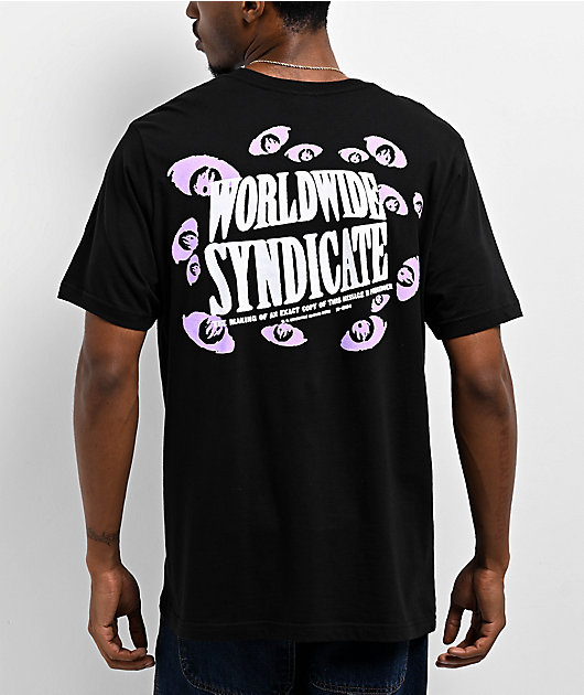 Erased Worldwide Syndicate Black T-Shirt | Zumiez
