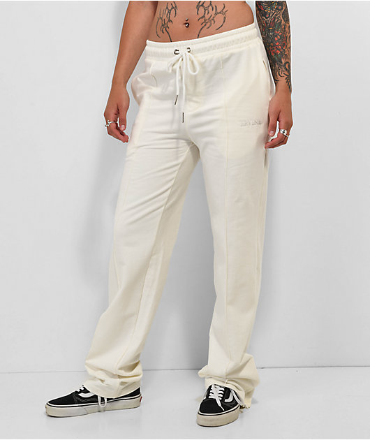 Ervine White Side Slit Sweatpants | Zumiez