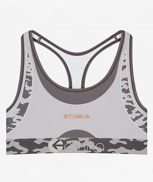 Ethika Camo Bae Brown Sports Bra | Zumiez
