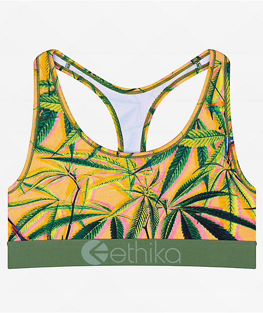 Ethika Cannabliss Green Sports Bra | Zumiez